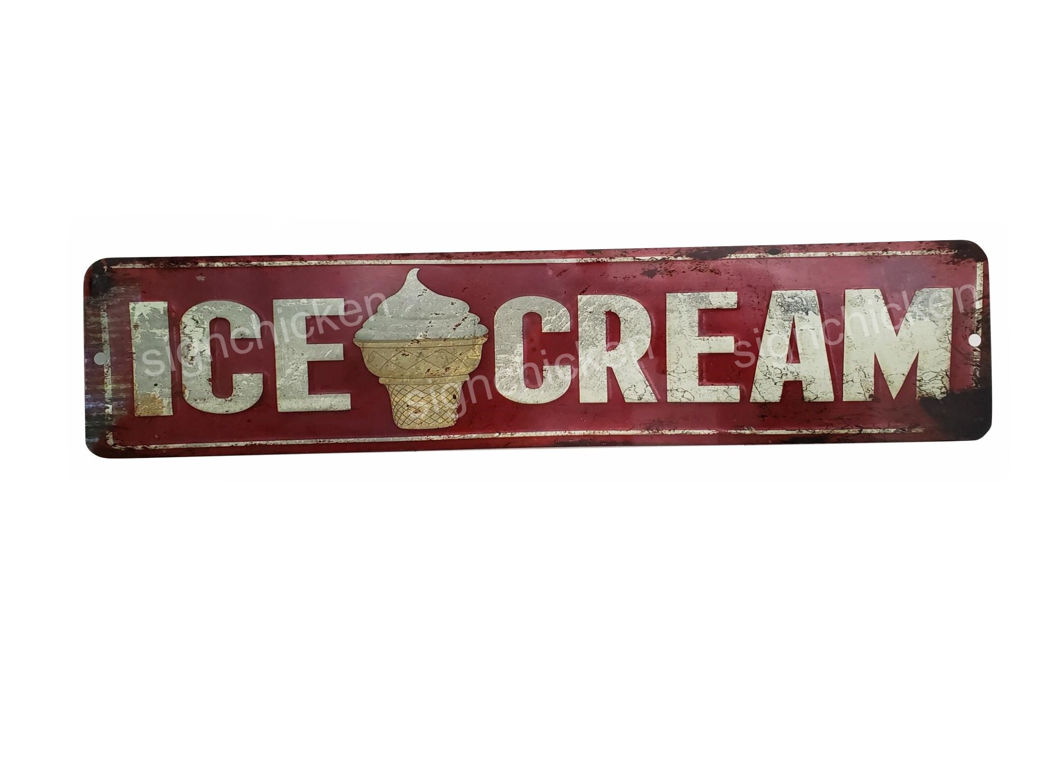 Antique Aluminum Ice Cream Signs