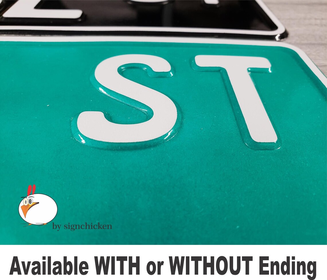 Custom Personalized Street Sign, All Aluminum, Embossed - Etsy