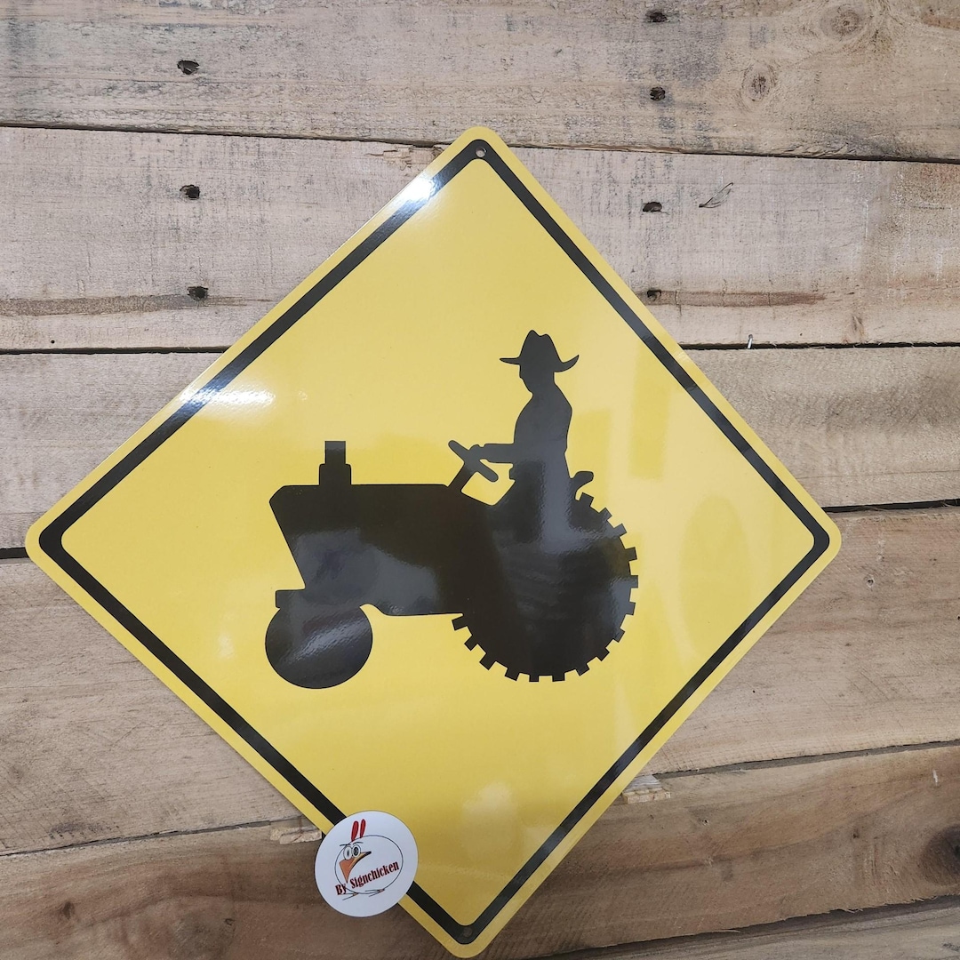 Tractor Crossing Sign, Farm, Farmer, Machinery, Room Decor - Etsy