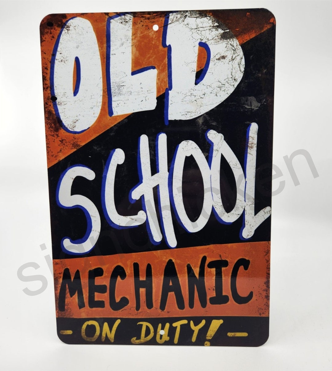 OLD SCHOOL MECHANIC Sign, Vintage Hand Painted Look, Garage, Shop ...