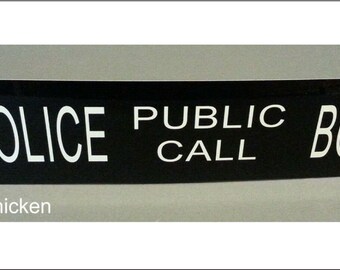 Dr Who Inspired Police Public Call Box Sign Black 3mm Foamex Rigid Sign ...