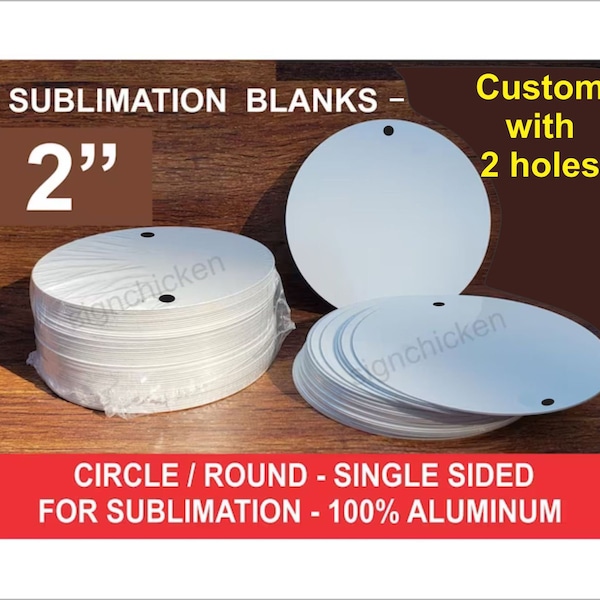 Sublimation Circle Blanks 2 Hole - Etsy