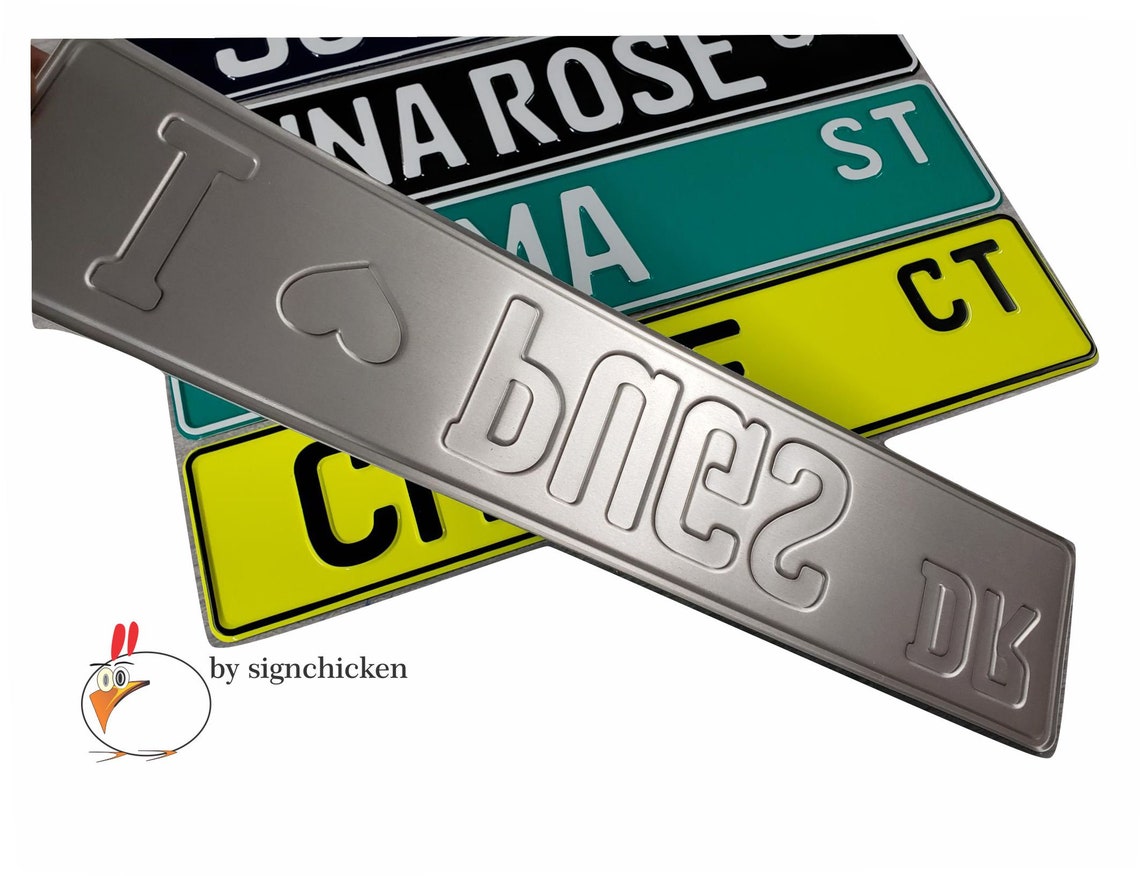 Custom Personalized Street Sign, All Aluminum, Embossed - Etsy