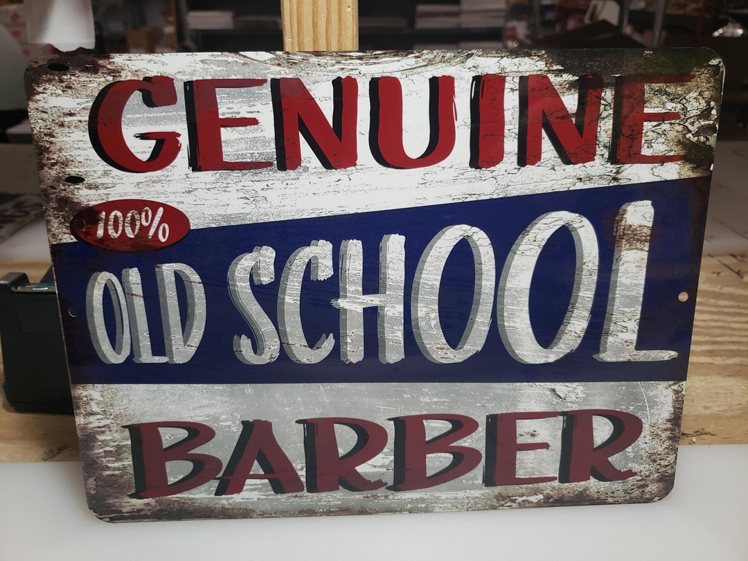 OLD SCHOOL BARBER Sign, Funny, Babrer Shop Sign, Salon Decor, Haircut ...