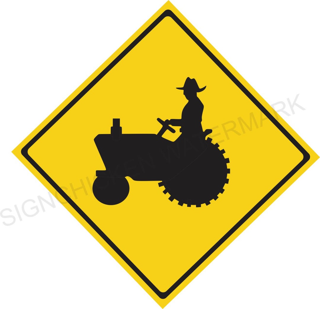 Tractor Crossing Sign, Farm, Farmer, Machinery, Room Decor - Etsy