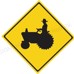 Tractor Crossing Sign, Farm, Farmer, Machinery, Room Decor - Etsy