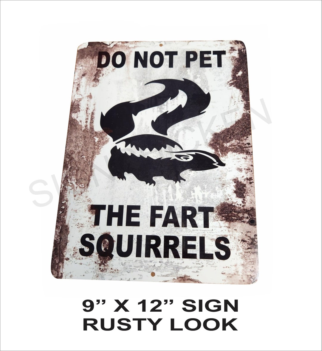 FART SQUIRRELS, Skunk Warning Sign, Striped Kitties, Skunks, Rusty Look ...