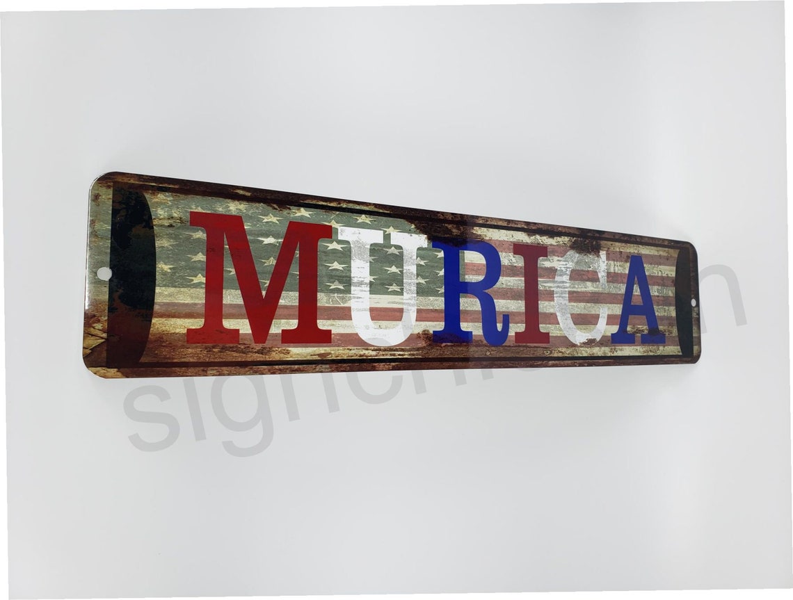 MURICA Sign USA AMERICA Sign Rusty Look Sountern Decor | Etsy