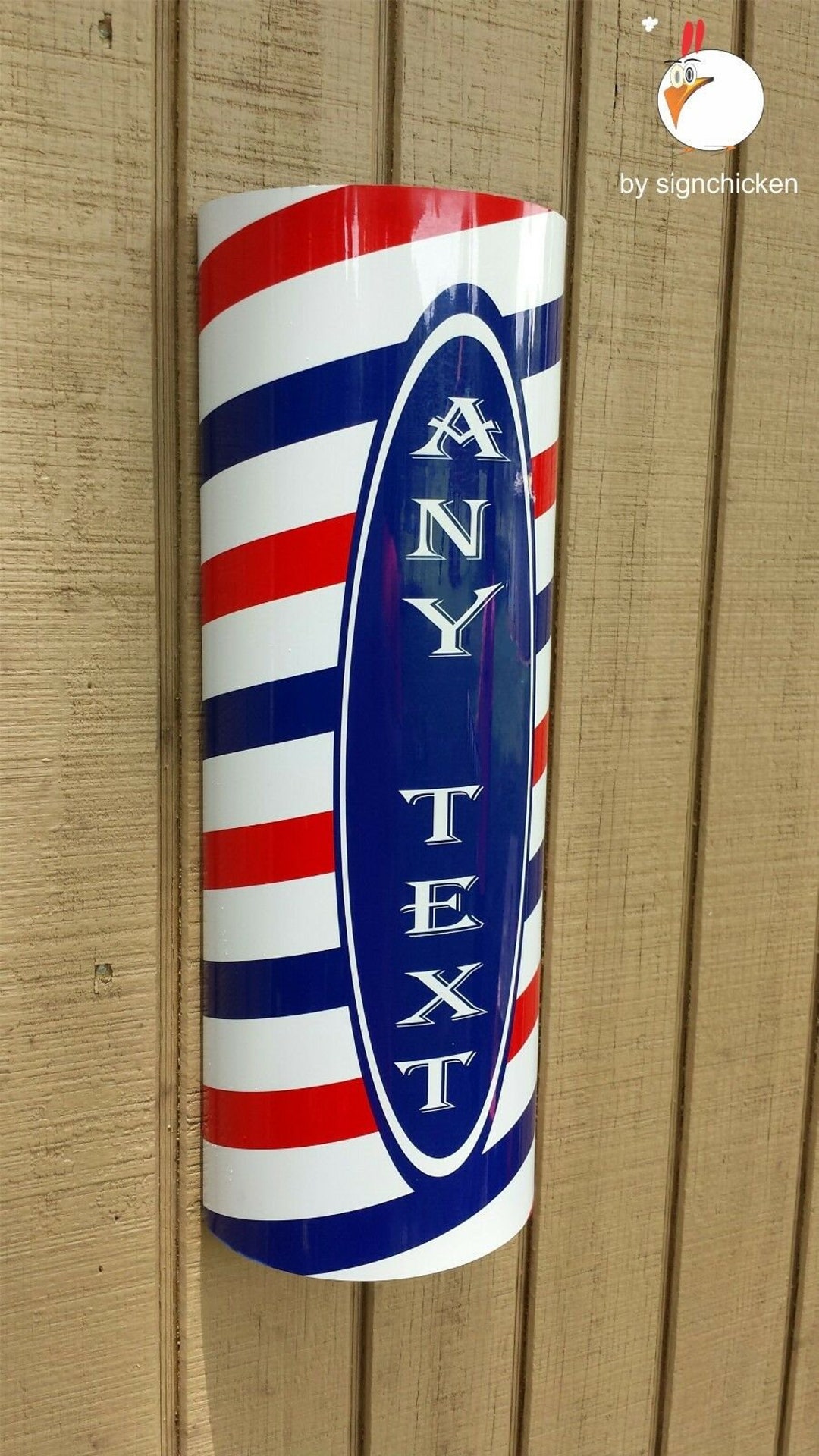 BARBER POLE SIGN - Any Name or Text - Barber Pole, 18" Tall - Etsy