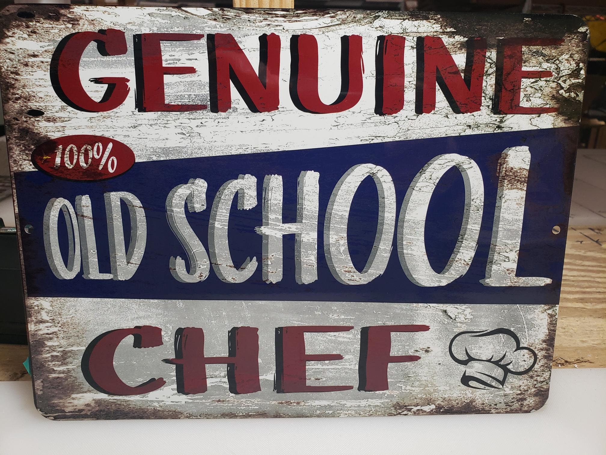 OLD SCHOOL CHEF Sign, Cooking, Kitchen Sign, Restaruant Decor, Chef - Etsy