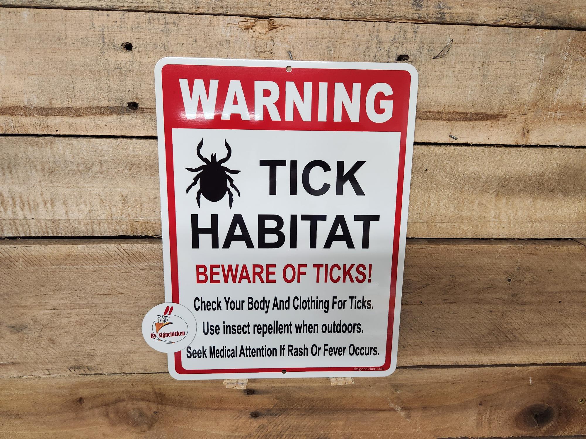 TICK HABITAT, Warning Sign, Ticks. Hiking, Trail Sign. - Etsy