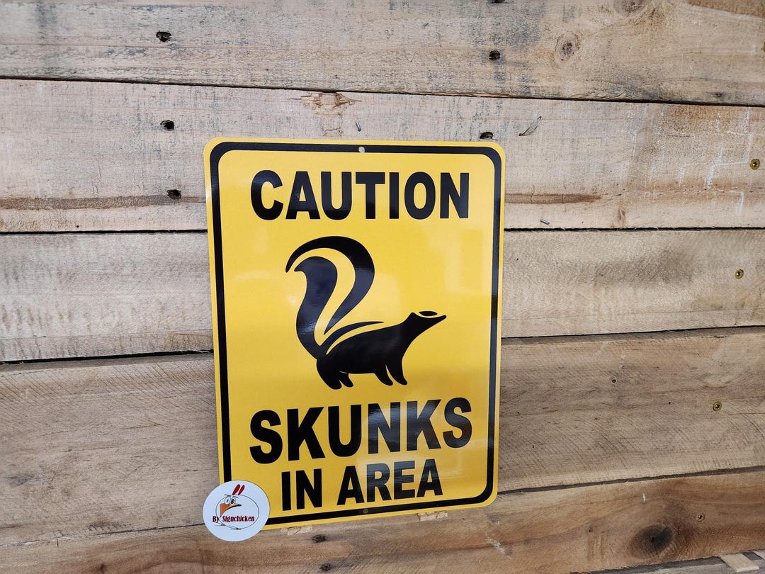 Skunk Warning Sign, Skunks, Beware - Etsy