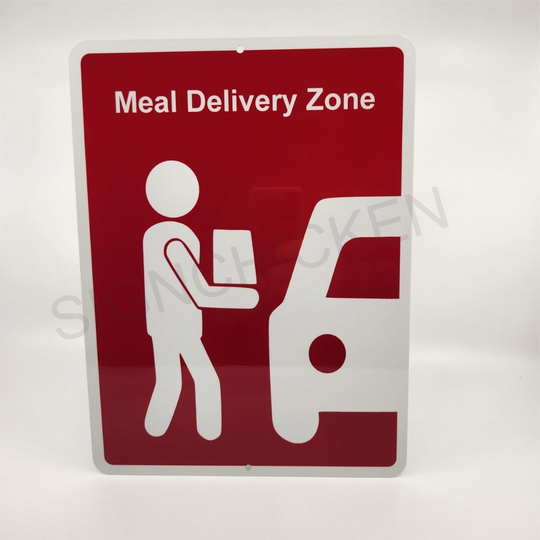 MEAL DELIVERY ZONE, = Fast Food Sign, Chick-fil-a Look Alike Sign ...