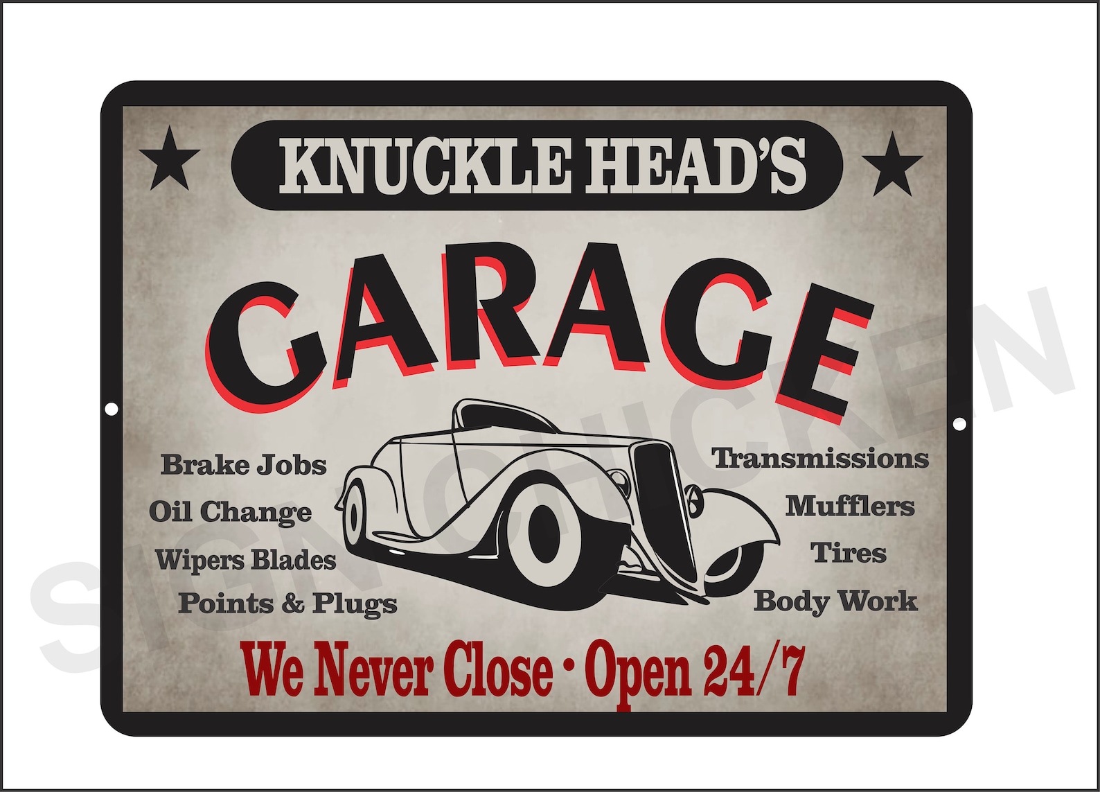 Knucklehead's Garage Vintage Look Man Cave / Garage Sign - Etsy
