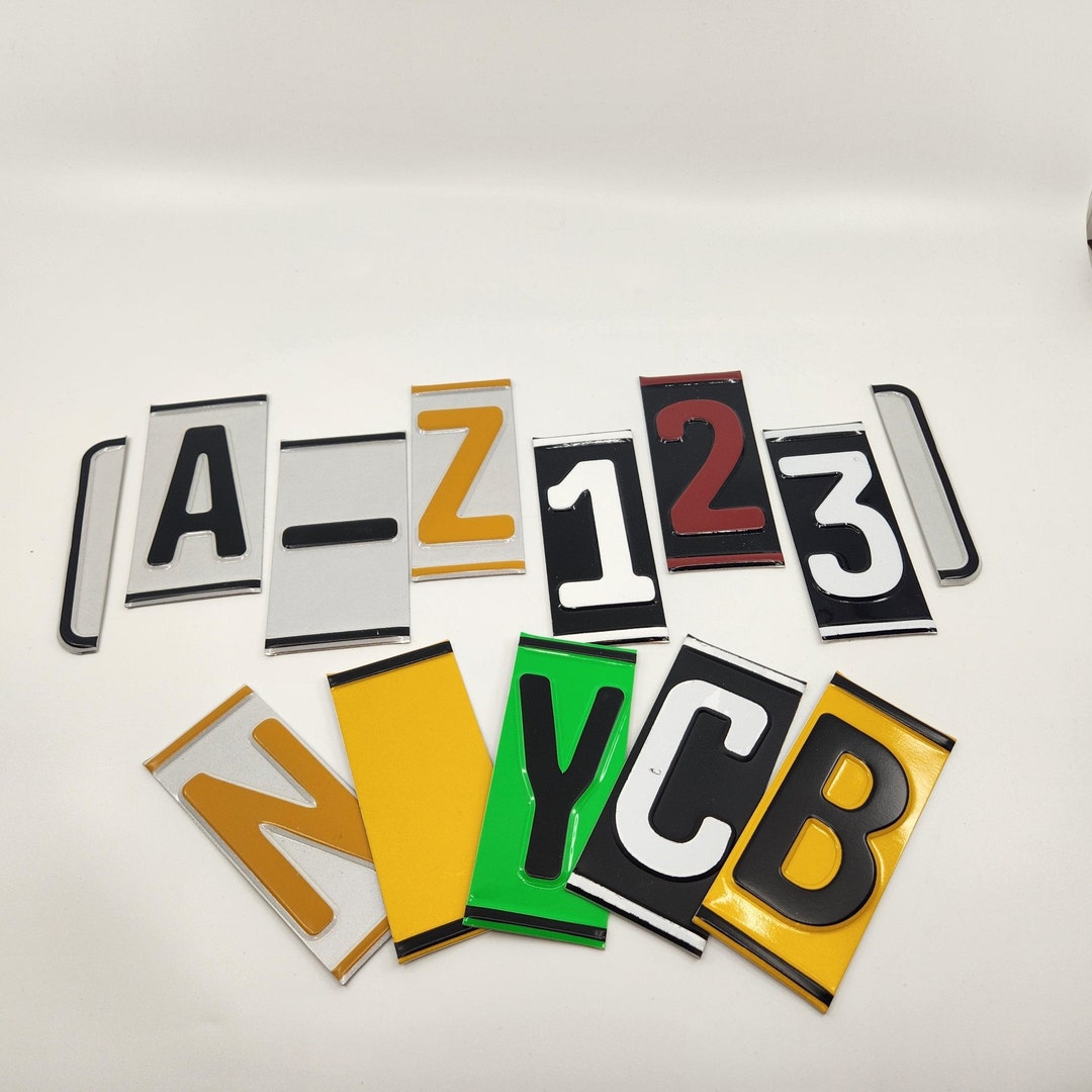 LICENSE PLATE LETTERS, Already Cut, Ready for Use. Craft Project ...