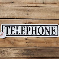 Vintage Glass Payphone Sign in Red - Etsy