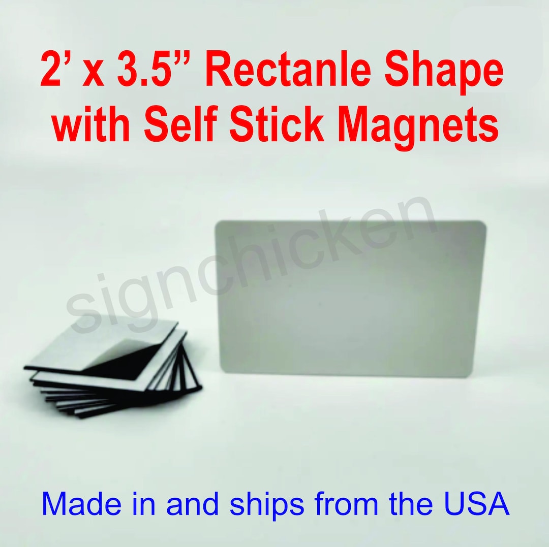 Sublimation, RECTANGLE MAGNET SHAPE, 2" X 3.5", White, Aluminum / Dye ...