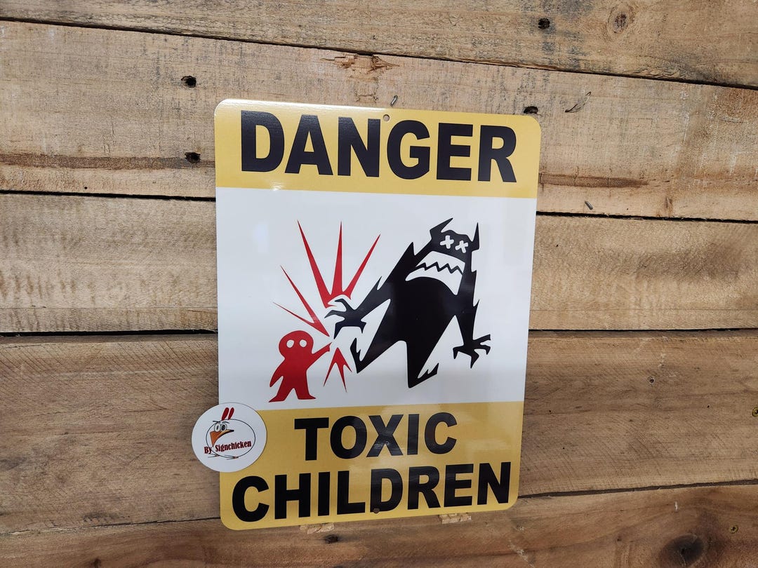 Pixar, Monster's University, Monsters Inc. TOXIC CHILDREN Sign, Replica ...