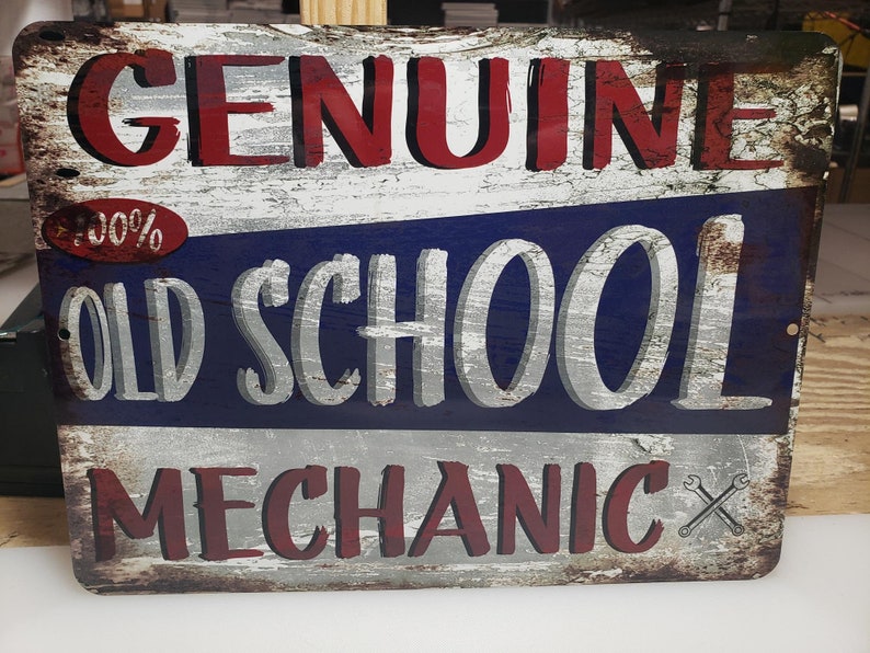 OLD SCHOOL MECHANIC Sign Funny Garage Fix It Shop Workshop - Etsy