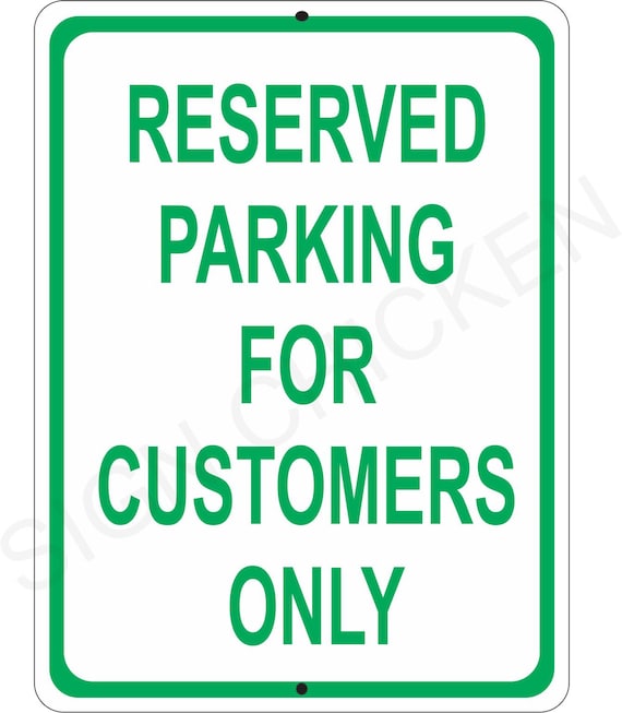 Parking for Customers Only Sign Customer Parking Store | Etsy