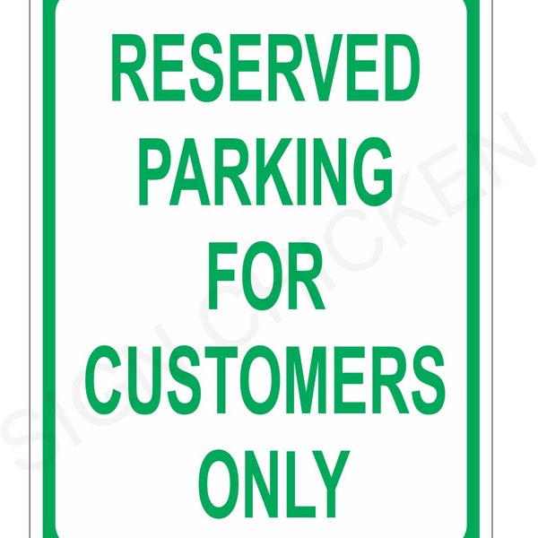Customer Parking Only Sign - Etsy