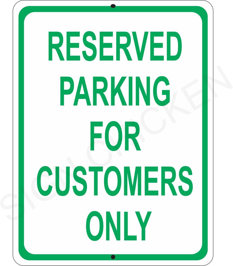 Parking for Customers Only Sign Customer Parking, Store Parking Lot - Etsy