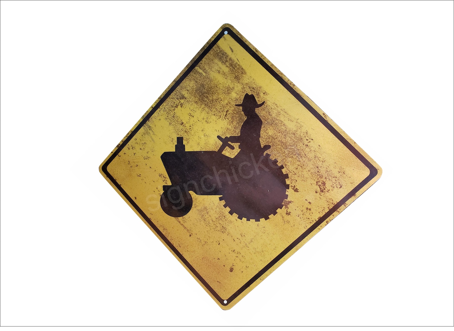 RUSTY LOOK Tractor crossing sign farm farmer machinery | Etsy