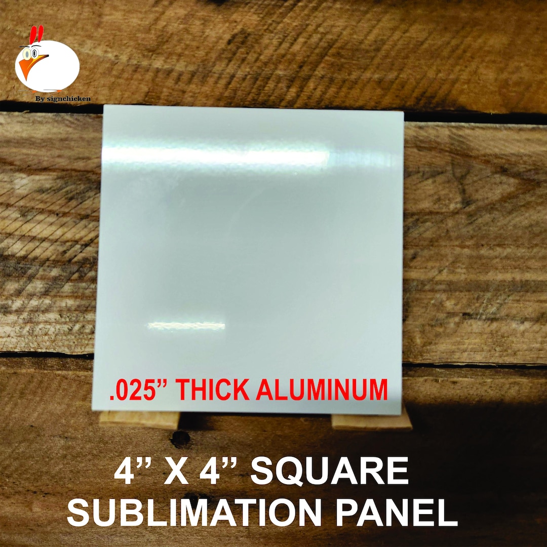 20 Pieces, Sublimation, SQUARE Photo Panel, 4" X 4", NO Holes, White ...
