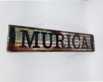 MURICA Sign USA AMERICA Sign Rusty Look Sountern Decor - Etsy