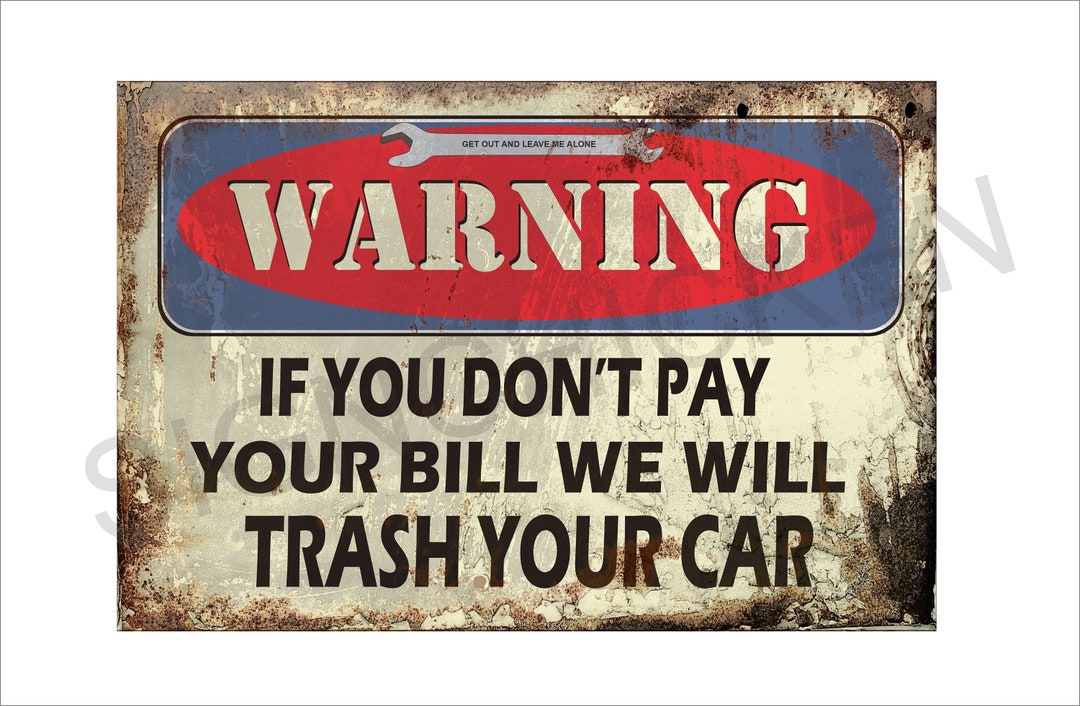 Funny Repair Shop Sign, Mechanic, Auto Repair, Workshop, Garage Sign ...