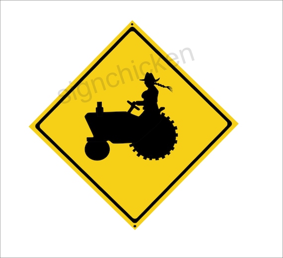 TRACTOR GIRL Crossing Sign Farm Farmer Machinery Room | Etsy