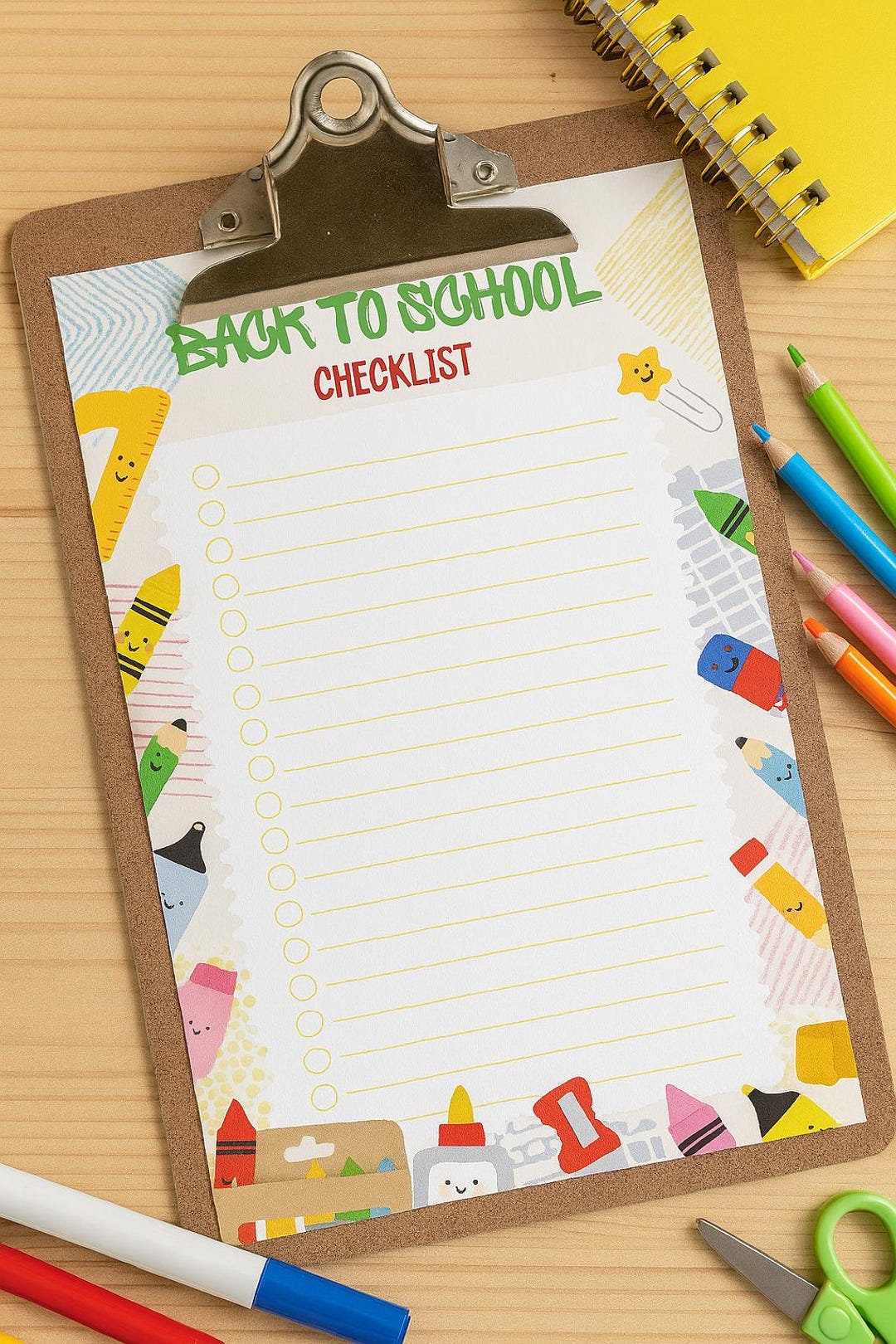 Back-to-school Checklist for Kids | Customizable Printable PDF | School ...
