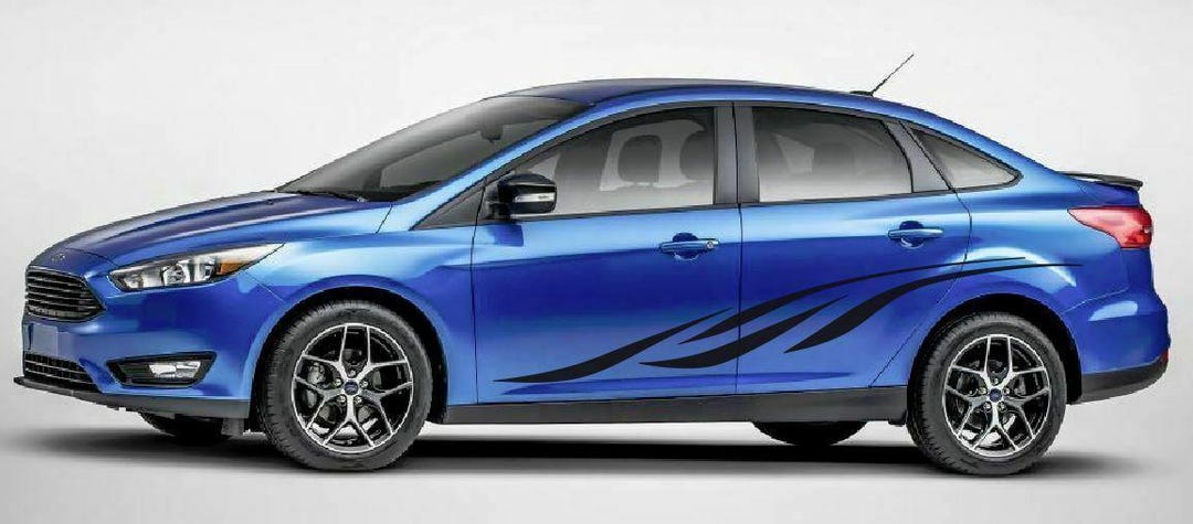 Rush Decal 3m Vinyl Ford Focus Sedan Hatchback Graphic Sticker Stripe ...