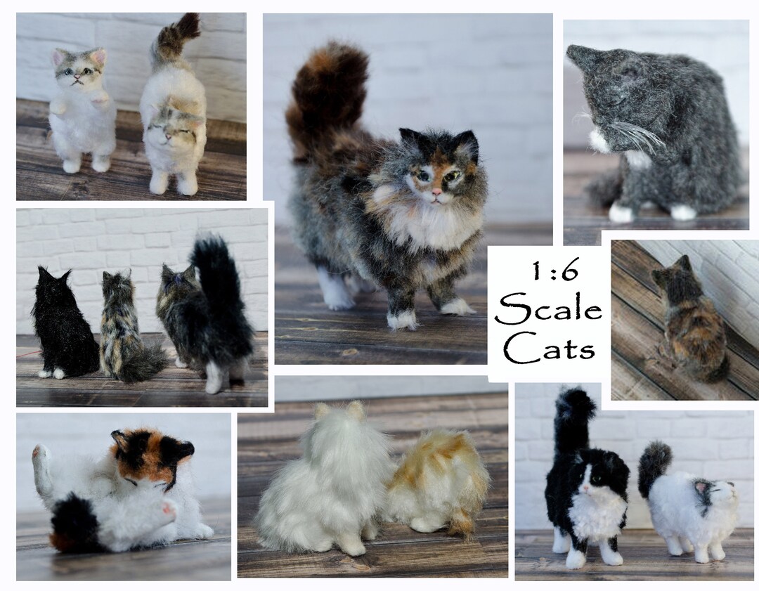 Made to Order - 1:6 Scale Custom Miniature Long or Short Haired Cats by ...