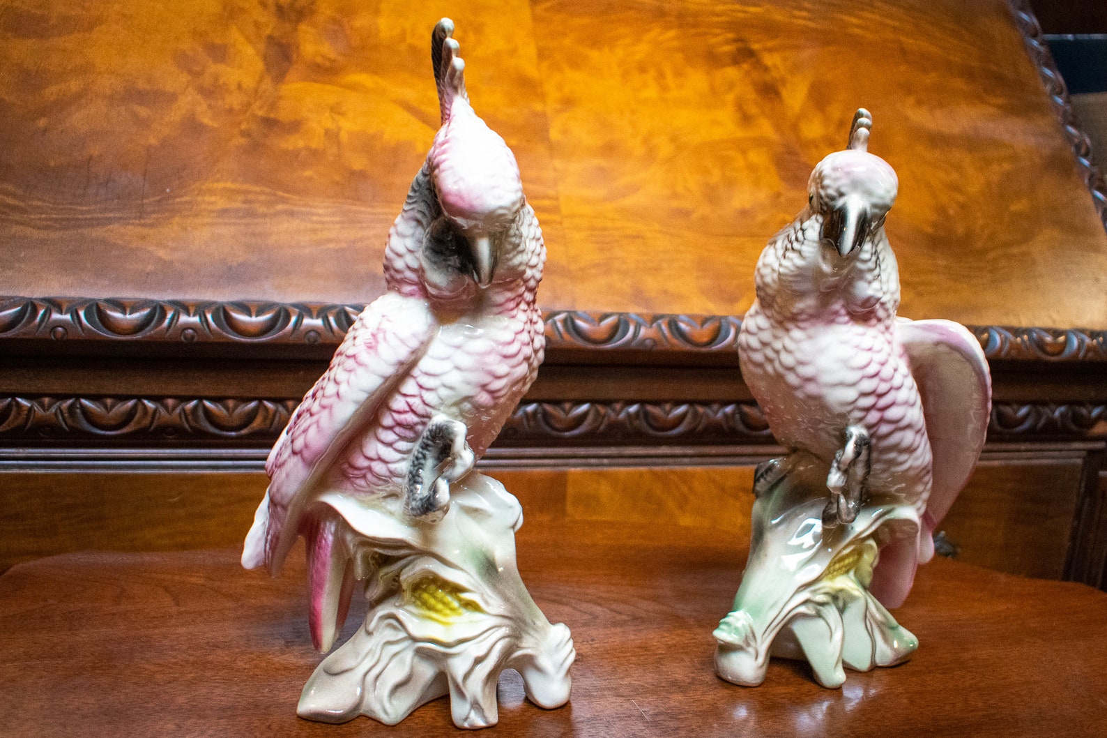 Vintage Porcelain Cockatoo Figurines From Ball Brothers - Etsy