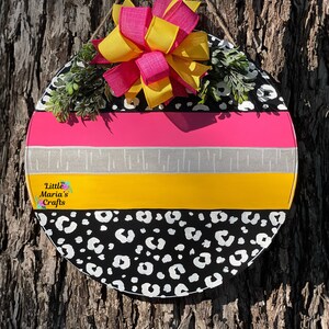Teacher Leopard Round Door Hanger - Etsy