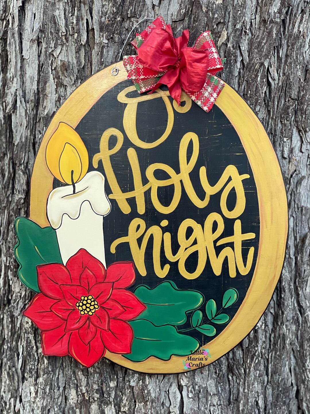 O Holy Night Door Hanger, Christmas Door Hanger, Holiday Decorations ...