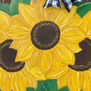 Sunflower Tin Door Hanger, Welcome Door Sign, Sunflower Decor - Etsy