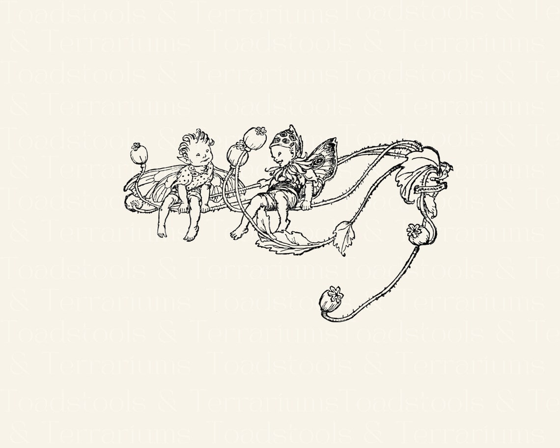 Vintage Fairies Clip Art Illustration - DIGITAL DOWNLOAD for ...