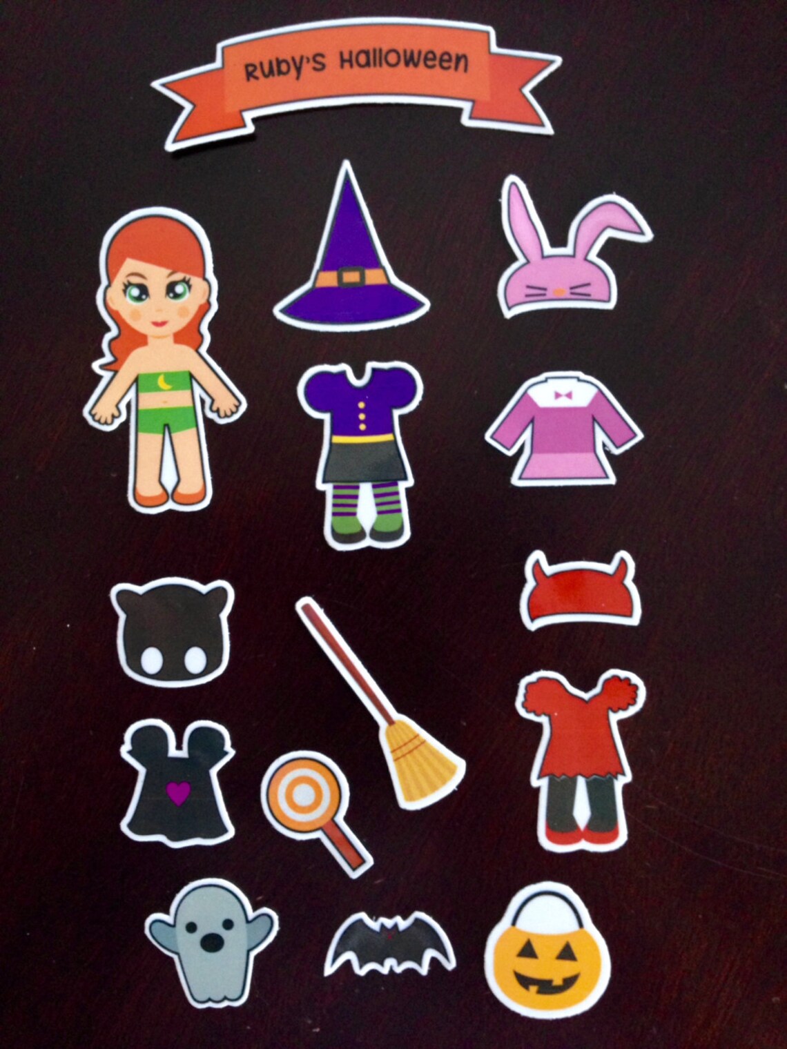 Halloween Paper Doll Printable PDF - Personal Use - Etsy Canada
