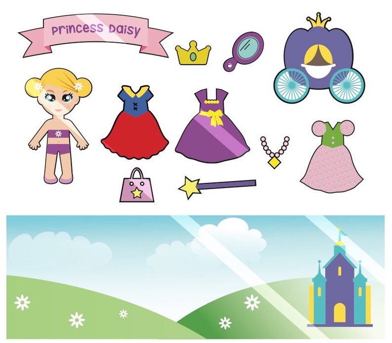 Princess Paper Doll Printable PDF Personal Use - Etsy