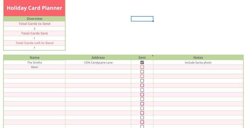 Holiday Planner Spreadsheet Digital Christmas Planning Google Sheets - Etsy