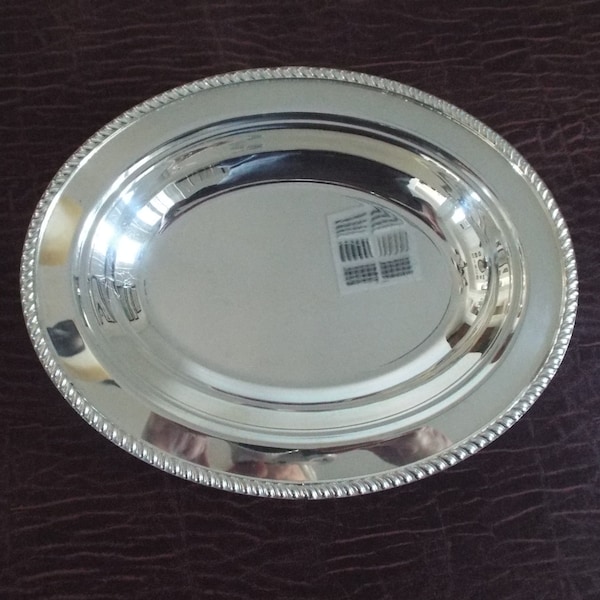 Silver on Copper Serving Tray - Etsy