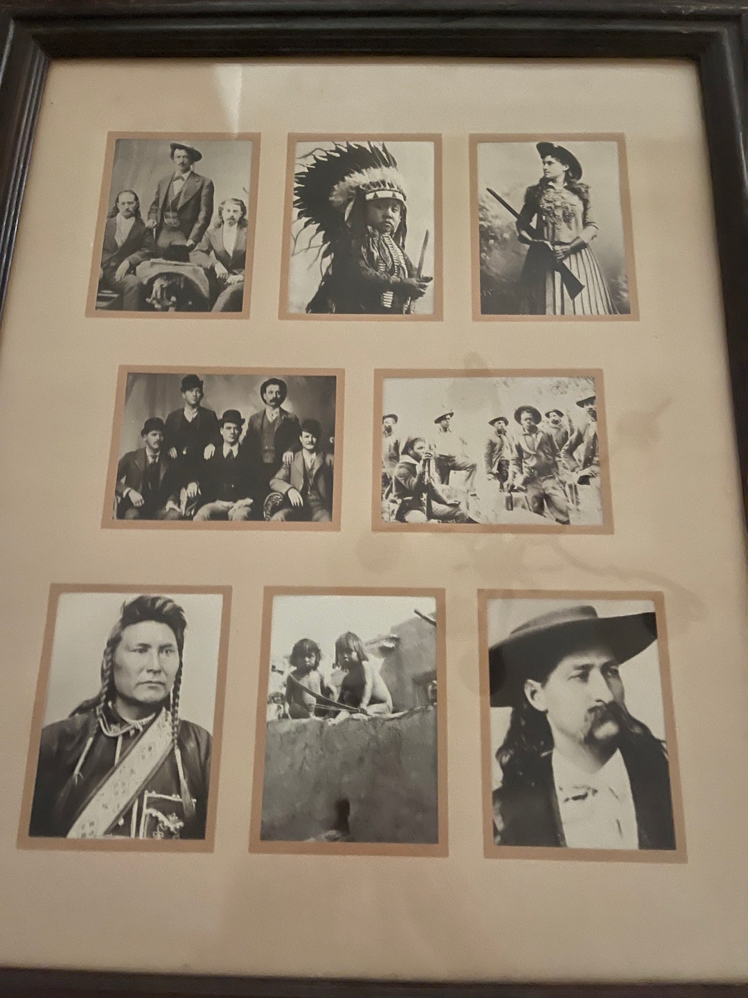 Framed Photographs Collage of Native American Indian Includes Annie ...