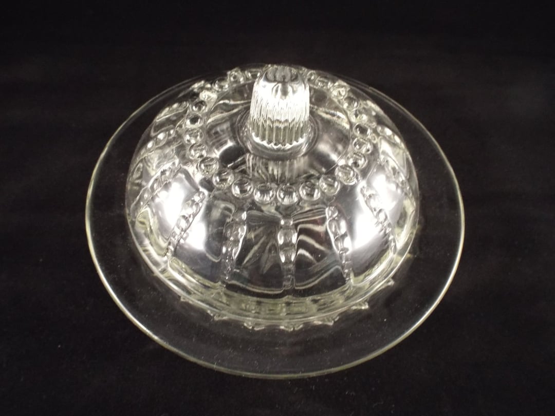 Covered Butter Dish Star of David, Depression Era, Vintage Serving ...