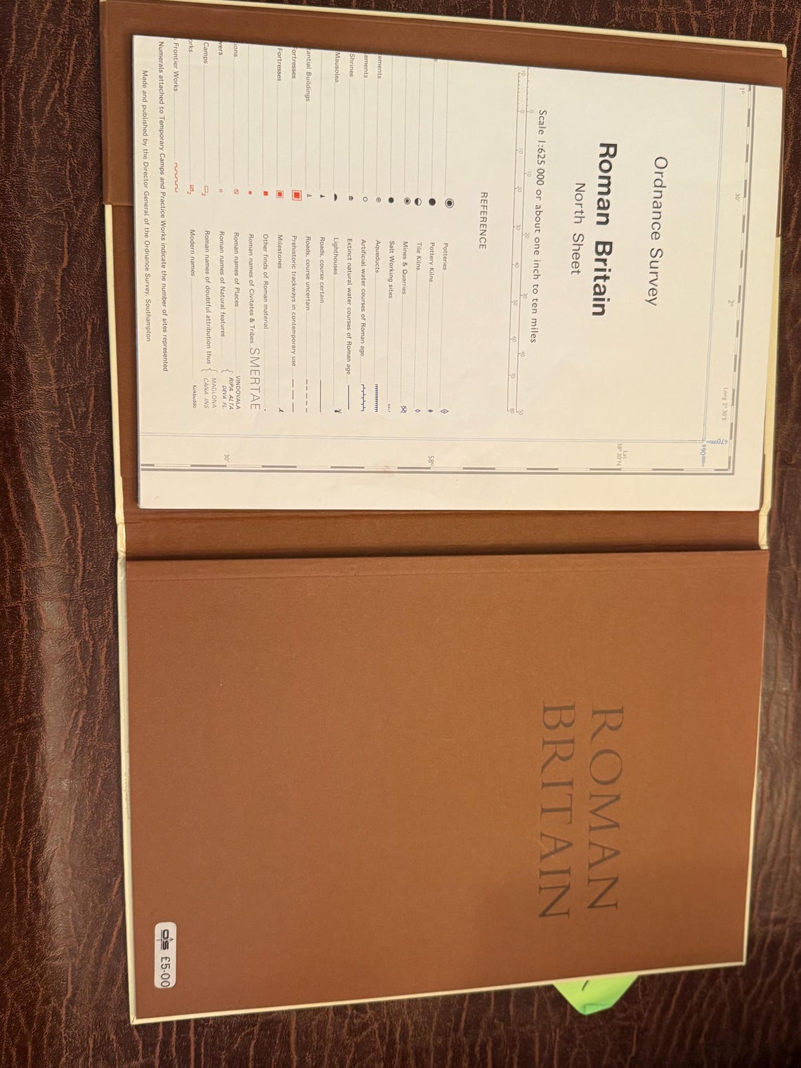 Map of Roman Britain Published Ordnance Survey Fourth Edition BRAND NEW ...