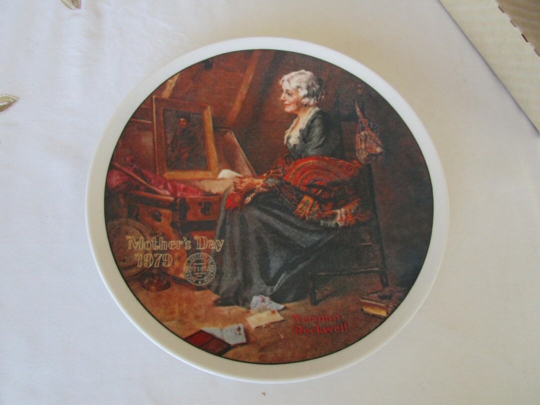 NORMAN ROCKWELL Mother's Day 1979 RELECTIONS Knowles Collector Plate 8. ...