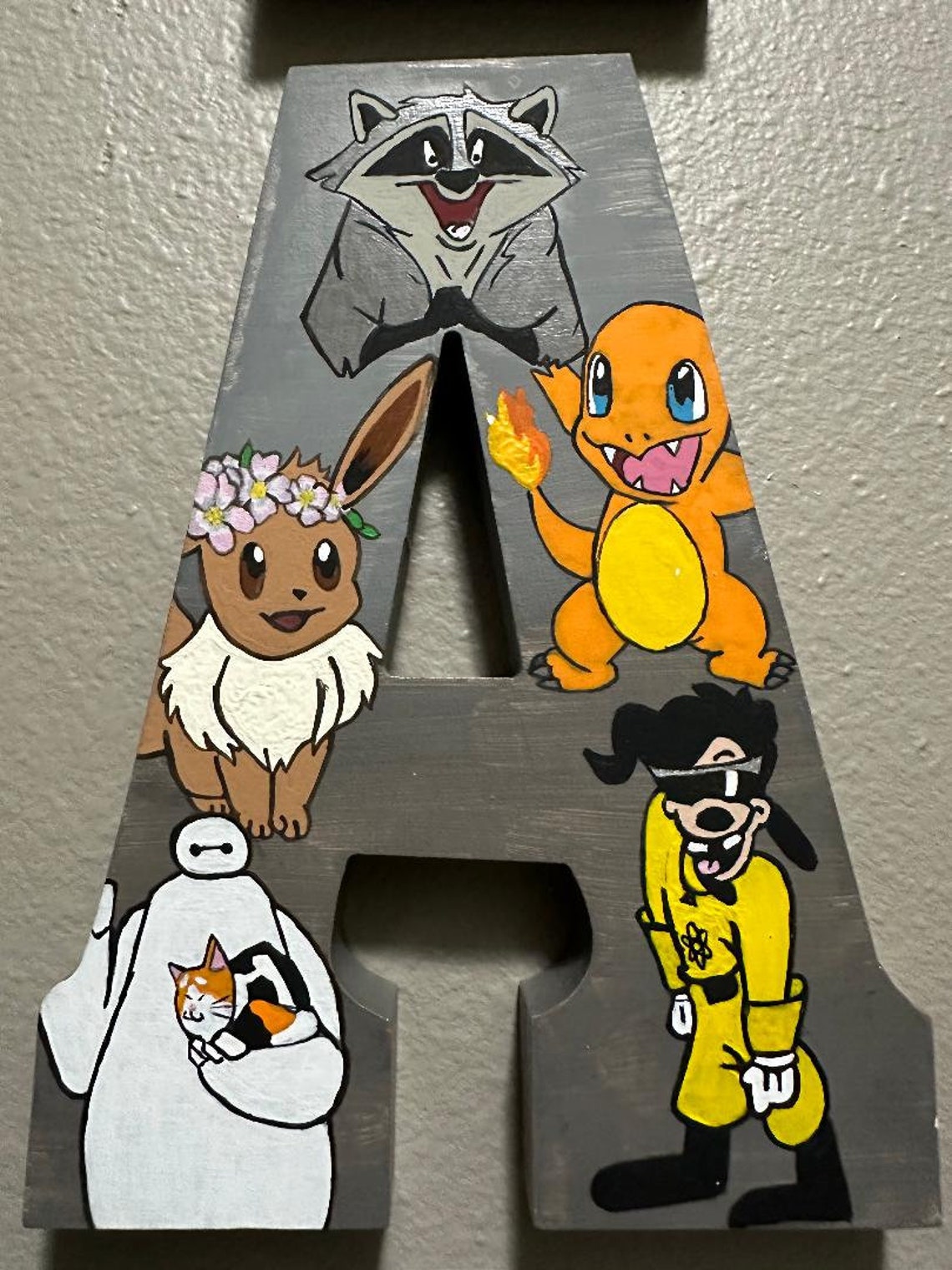 Custom Painted Wood Letter - Etsy