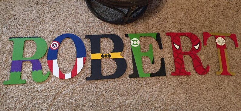 Custom Painted Wood Letter - Etsy