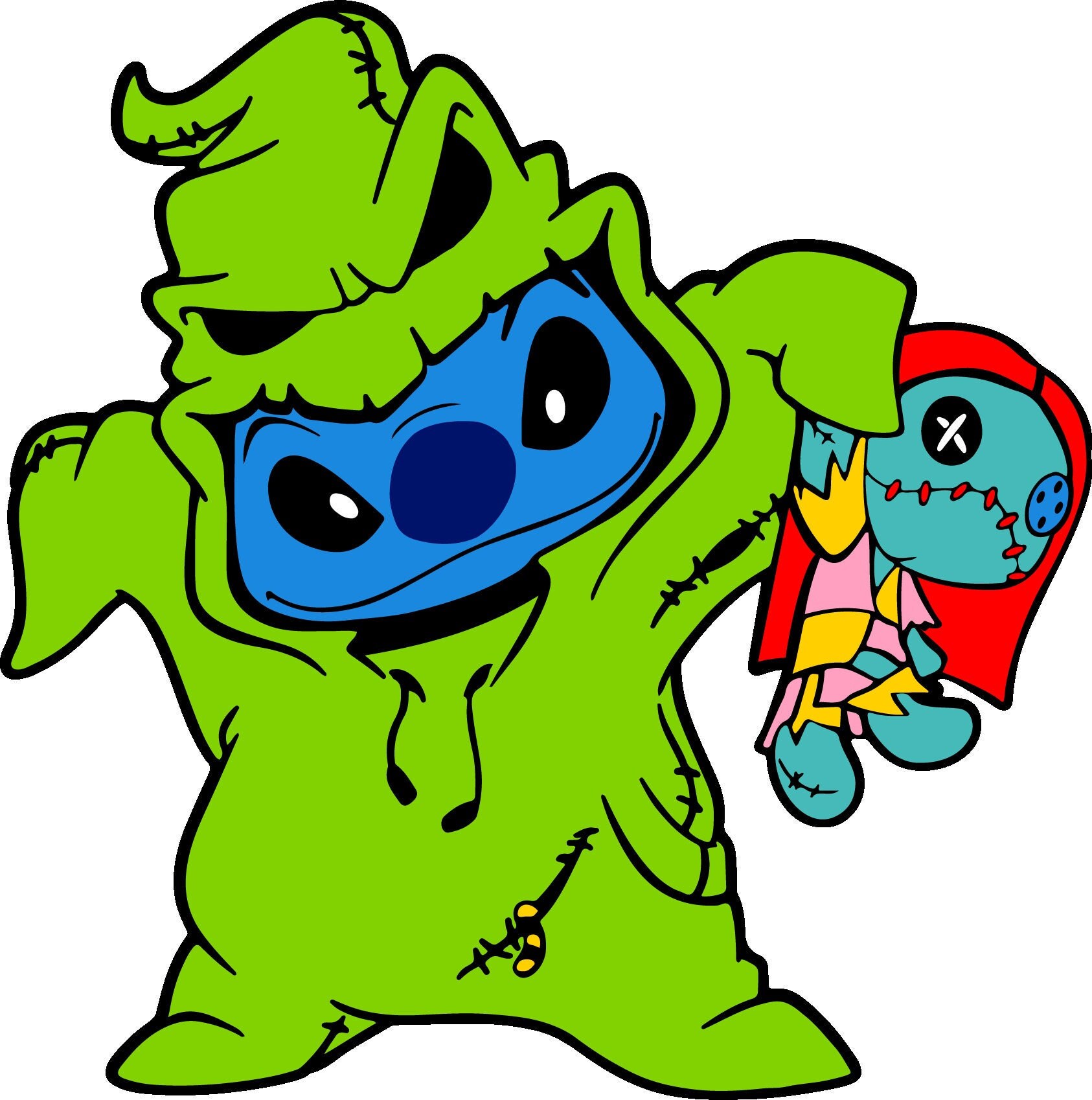 Stitch Oogie Boogey SVG - Etsy